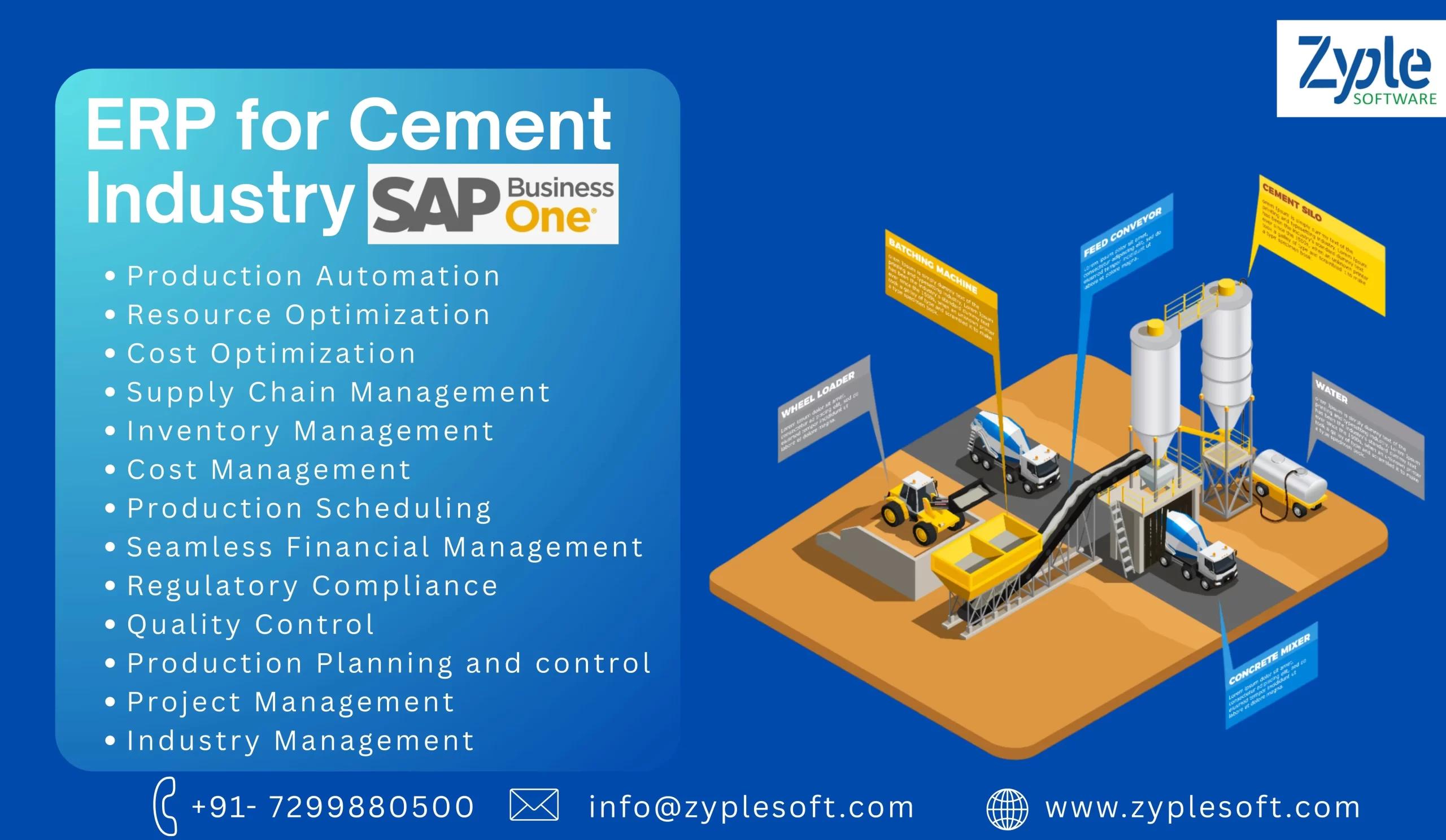 SAP Business one ERP for Cement Industry - Zyple Software