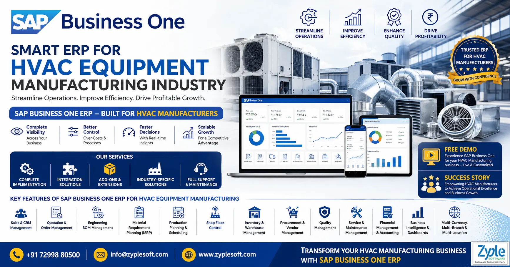 SAP B1 ERP for HVAC Equipment Manufacturing - Zyple Software